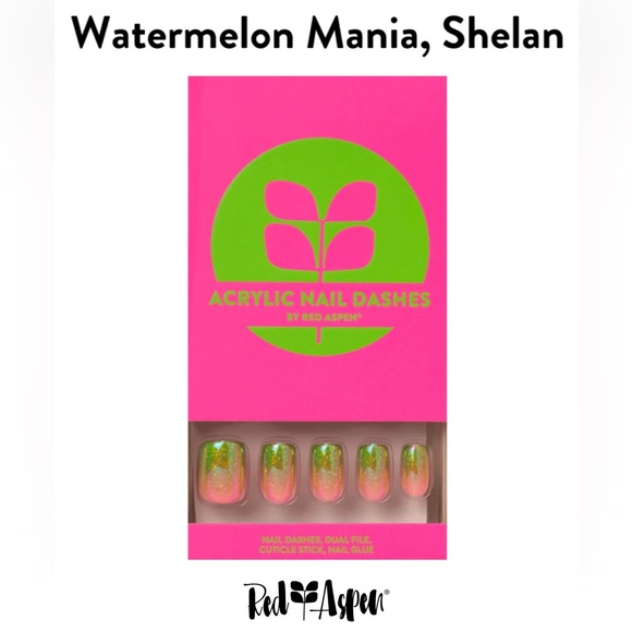 Red Aspen | Makeup | Watermelon Mania Shelan Acrylic Nail Dashesshort ...